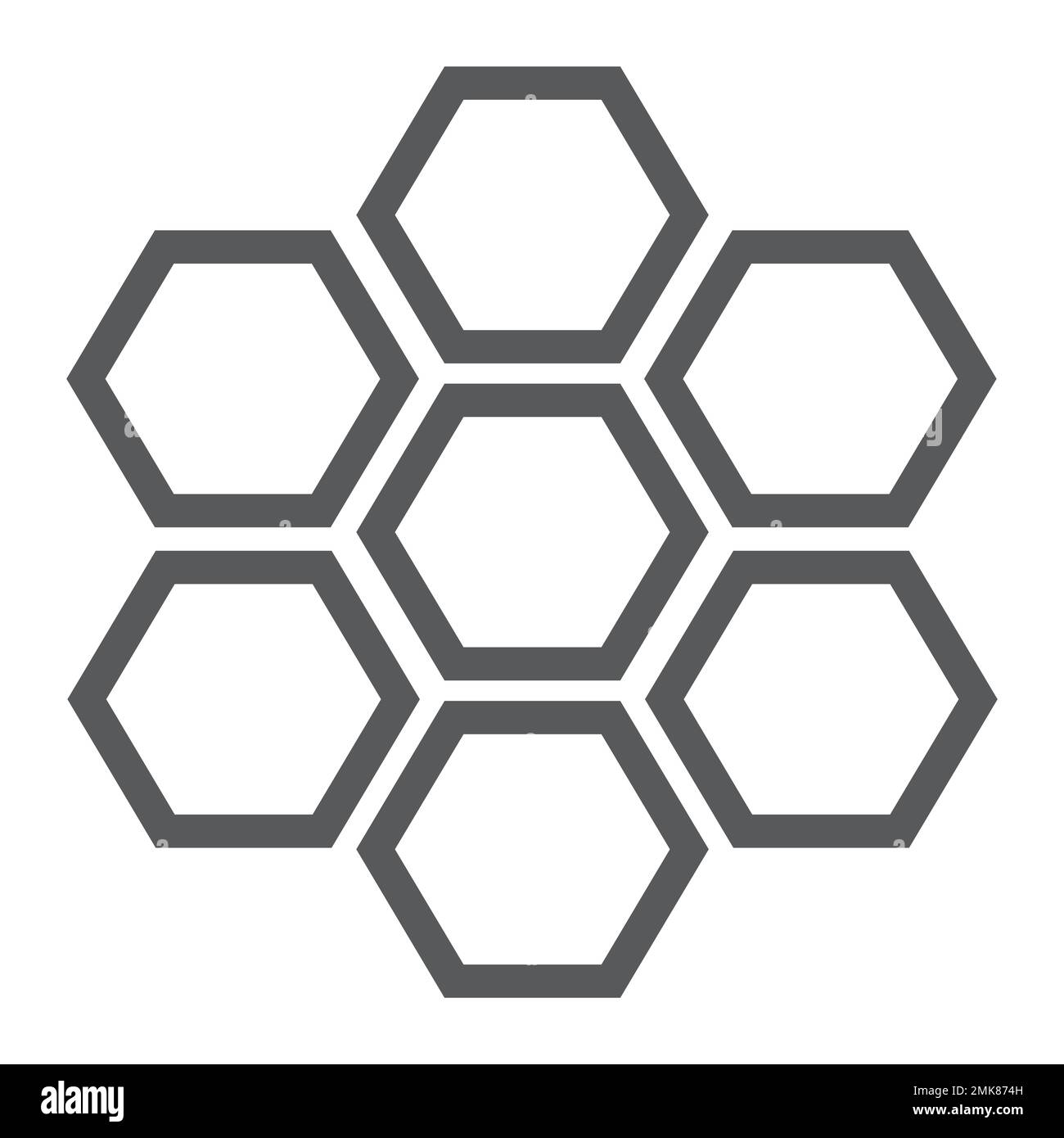 Honeycomb line icon, bee and honey, hexagon sign, vector graphics, a ...