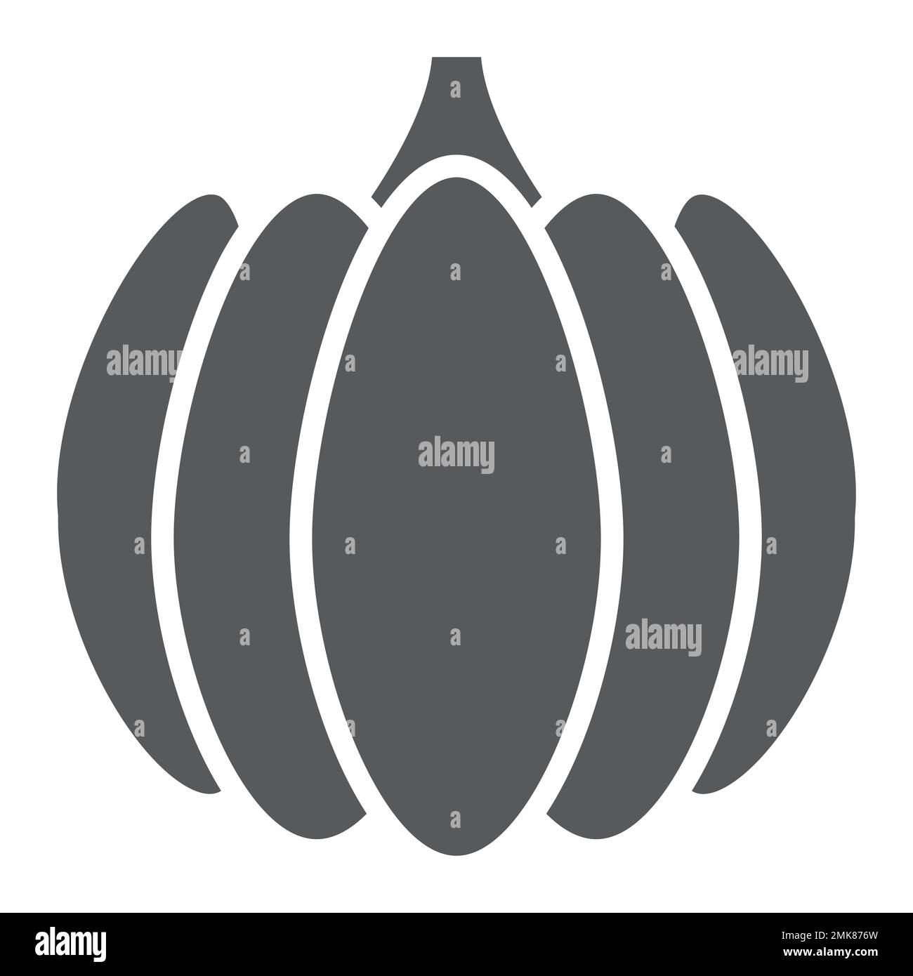 Pumpkin glyph icon, vegetable and farm, gourd sign, vector graphics, a ...