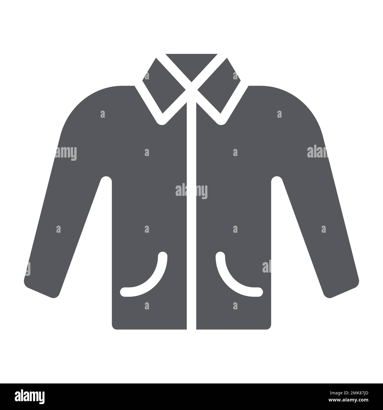 Jacket glyph icon, clothes and fashion, clothing sign, vector graphics ...
