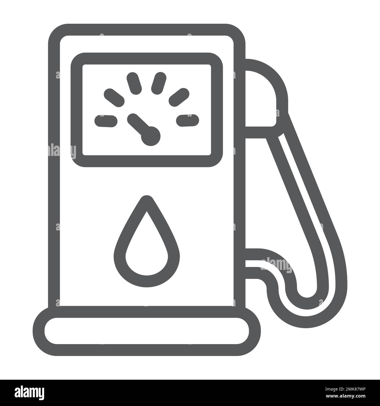 Petrol line icon, fuel and gasoline, gas pump sign, vector graphics, a ...