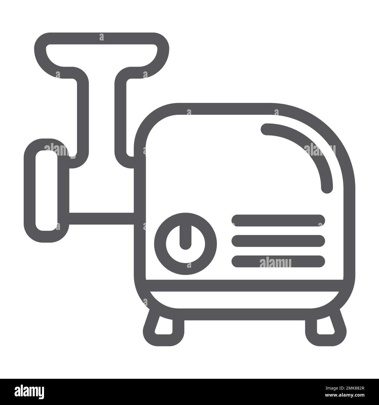 Meat grinder line icon, kitchen and utensil, chopper sign, vector ...