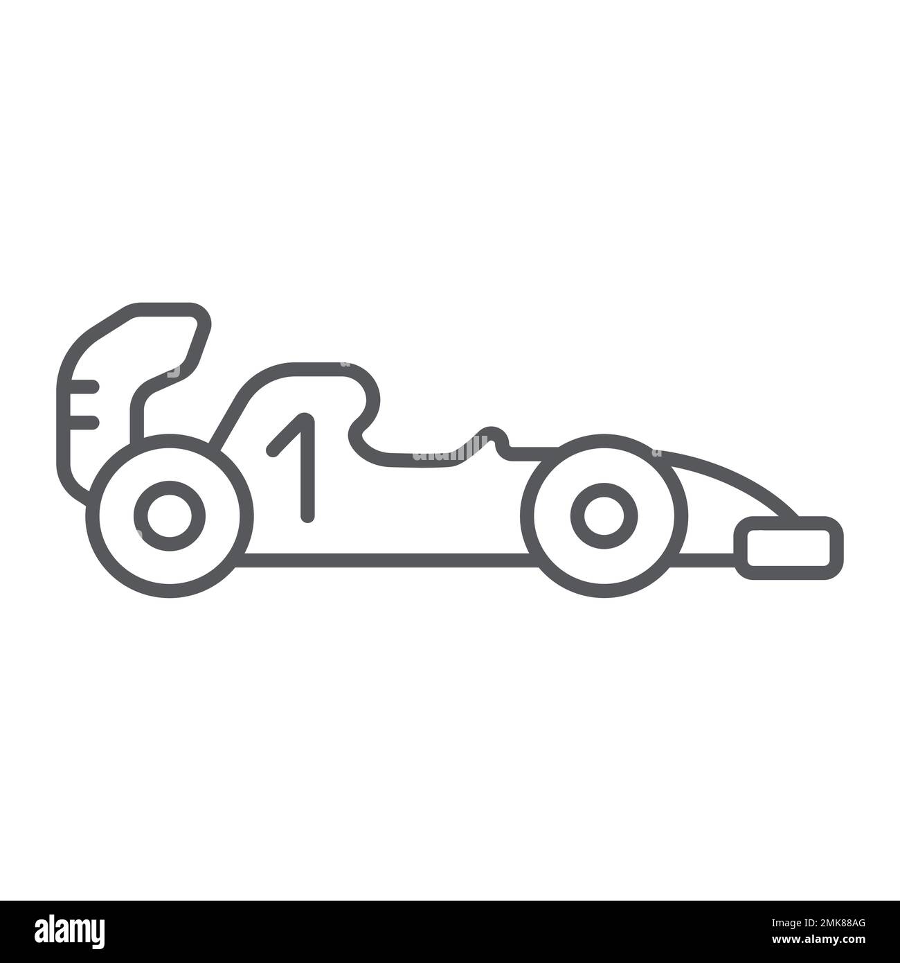 Formula 1 thin line icon, sport and automobile, race car sign, vector ...