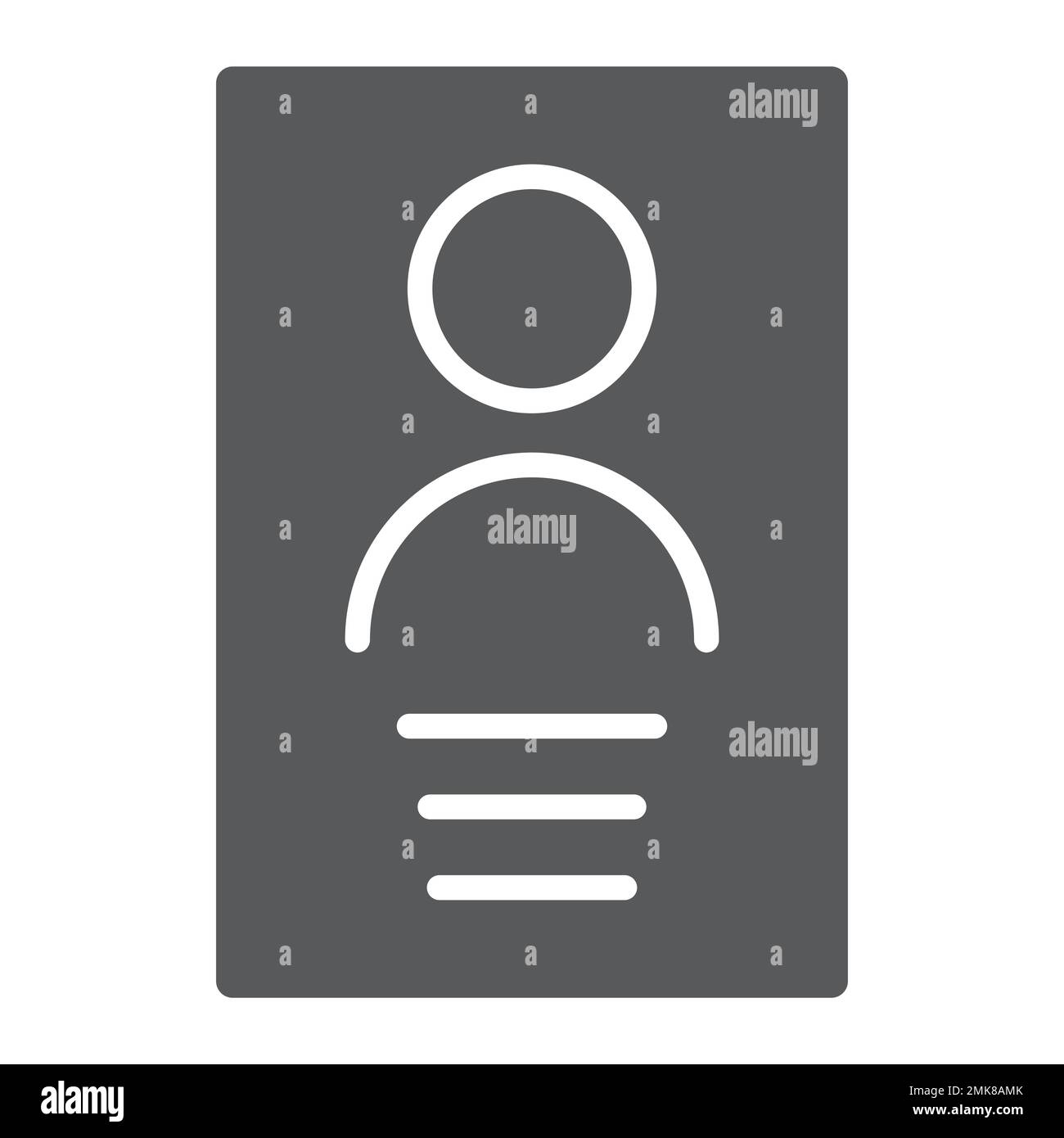 Personal data glyph icon, file and information, document sign, vector ...