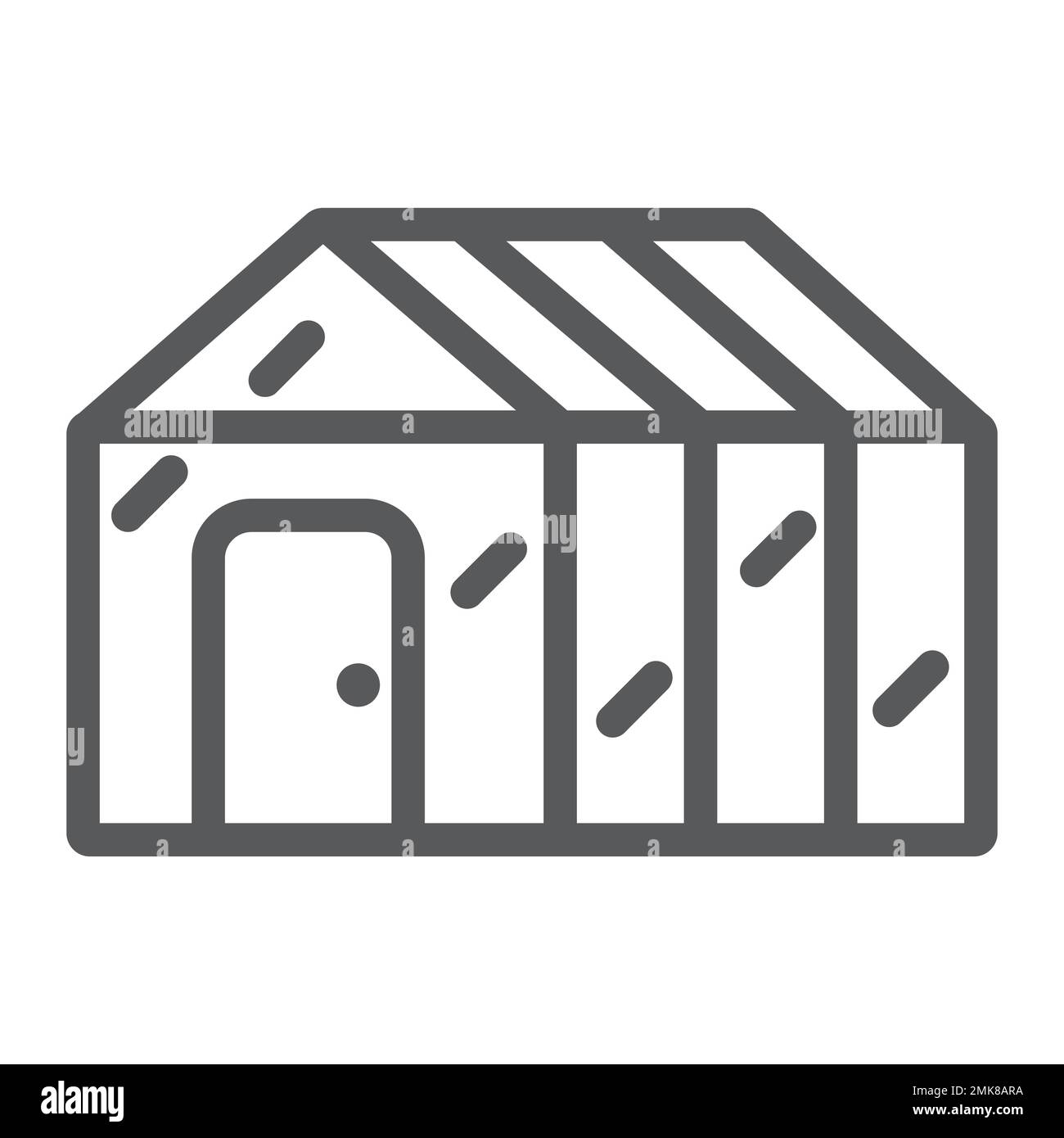 Greenhouse line icon, garden and farm, glasshouse sign, vector graphics ...