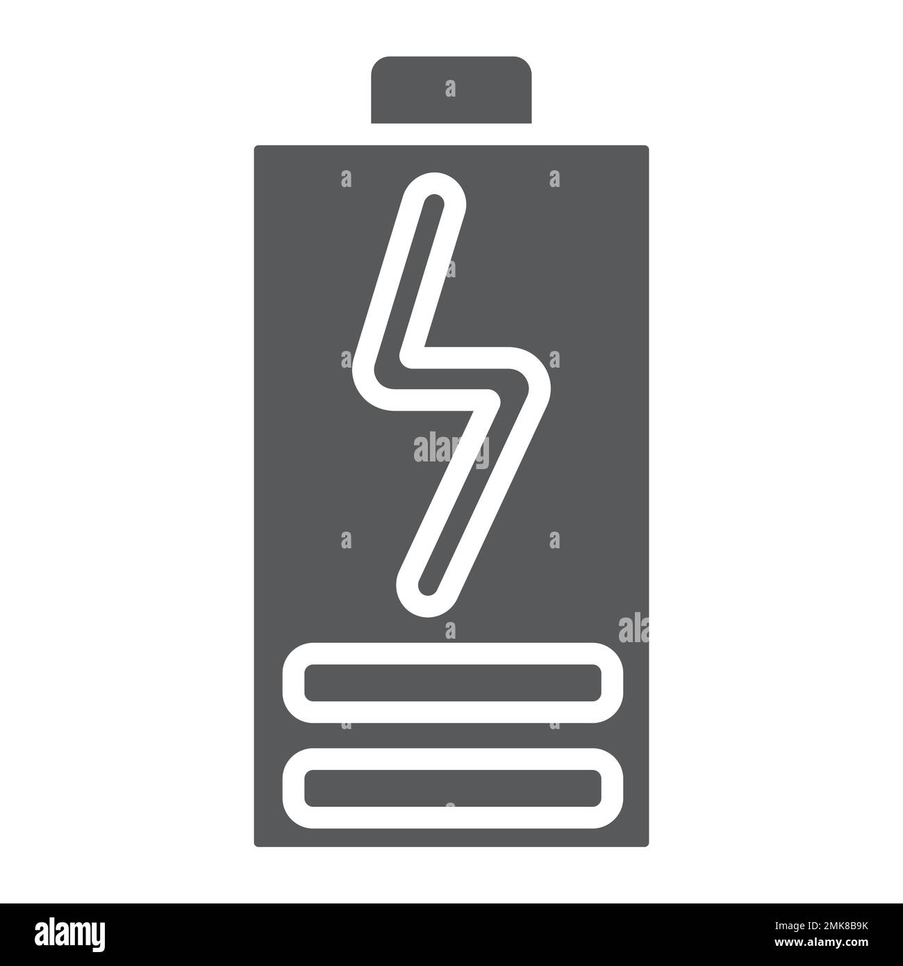 Battery load glyph icon, electric and power, energy charge sign, vector ...