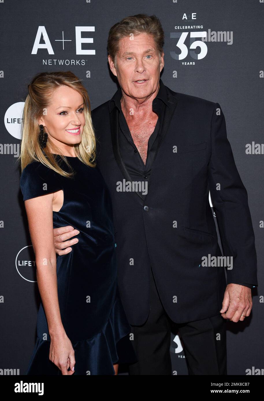 Actor David Hasselhoff, right, and wife Hayley Roberts Hasselhoff ...