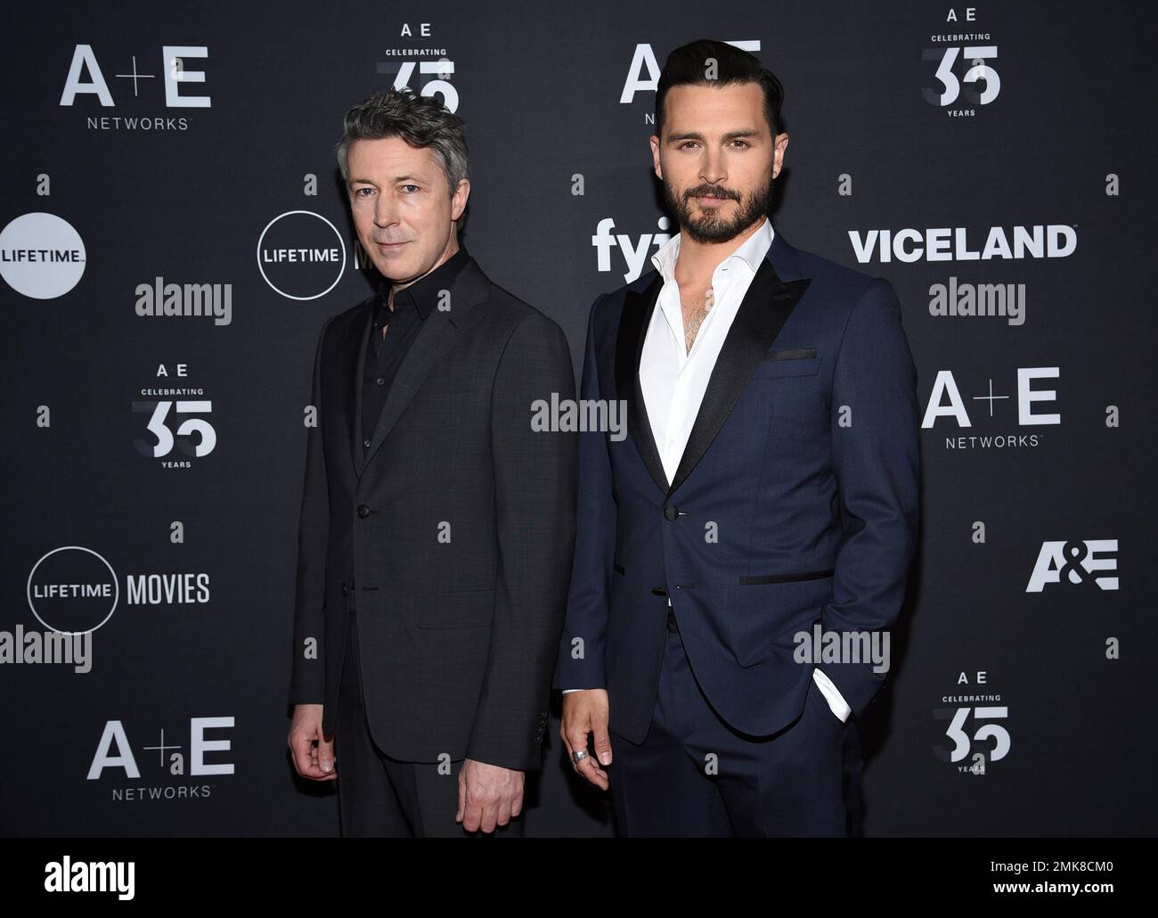 "Project Blue Book" cast members Aidan Gillen, left, and Michael ...