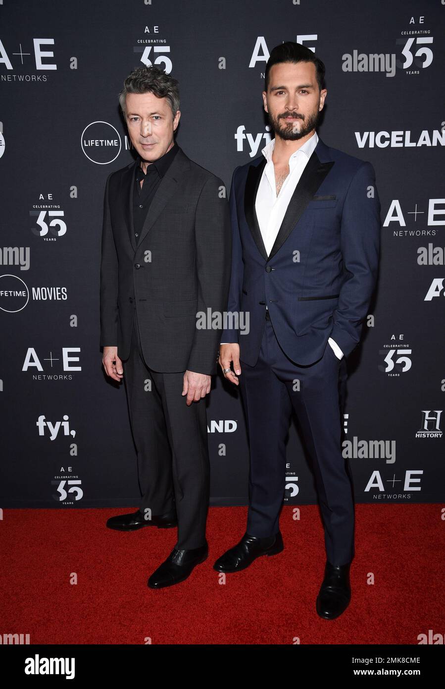 "Project Blue Book" cast members Aidan Gillen, left, and Michael ...