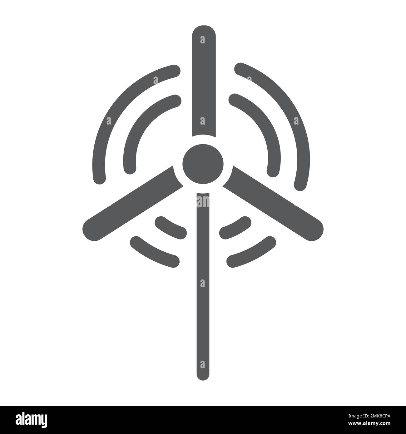 Wind generator glyph icon, ecology and energy, wind turbine sign ...