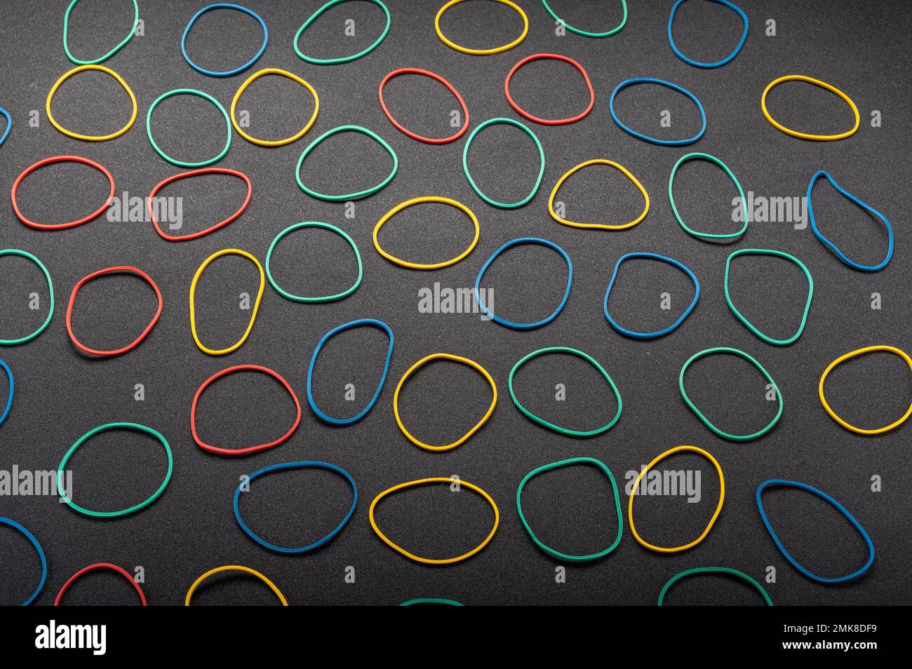 Background from colorful circles. Rubber circles of different colors ...