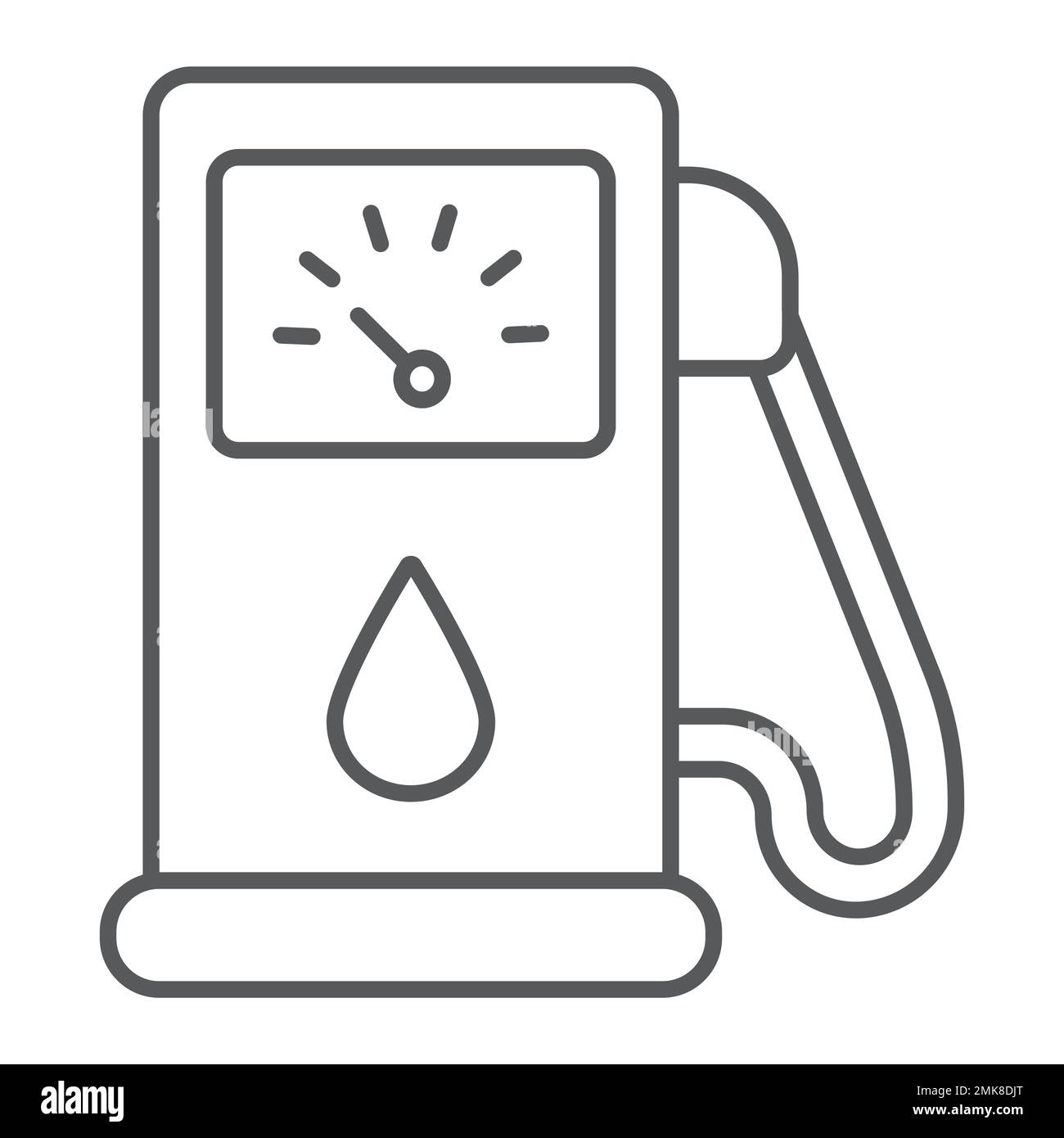 Petrol thin line icon, fuel and gasoline, gas pump sign, vector ...