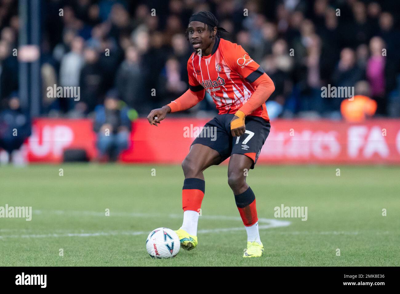 Pelly Ruddock Mpanzu #17 of Luton Town during the Emirates FA Cup ...