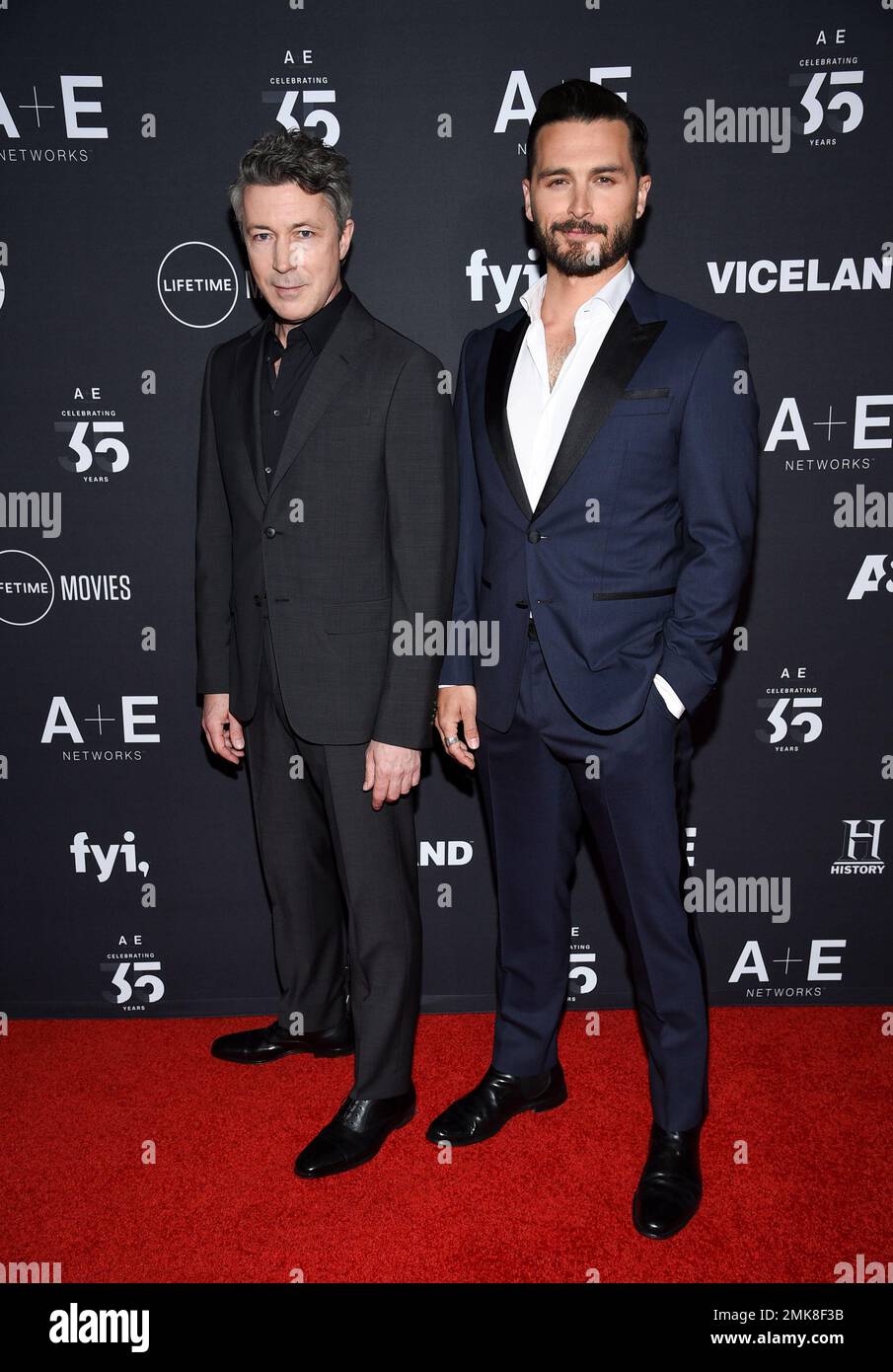 "Project Blue Book" cast members Aidan Gillen, left, and Michael ...
