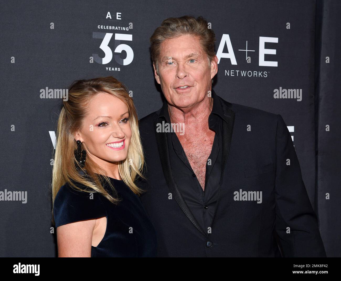 Actor David Hasselhoff, right, and wife Hayley Roberts Hasselhoff ...