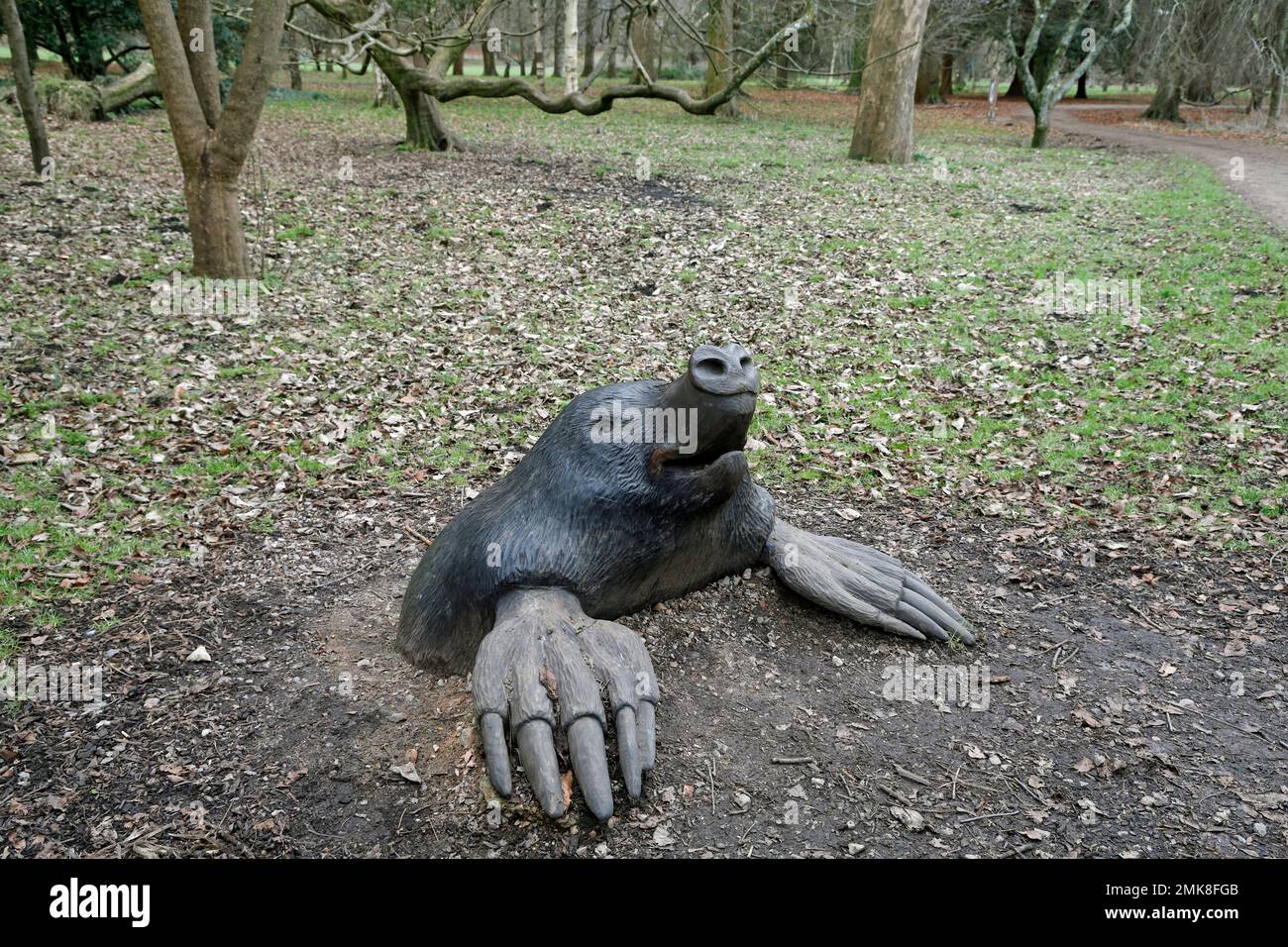 Giant mole seemingly digging its way out of ground (giant sized model ...