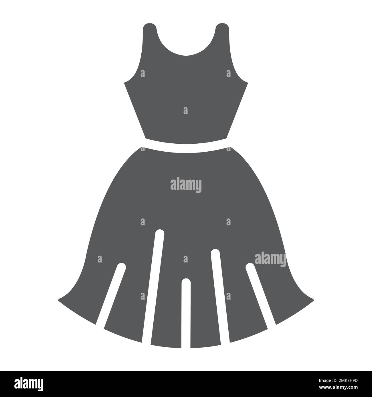 Woman dress glyph icon, female and clothes, gown sign, vector graphics ...