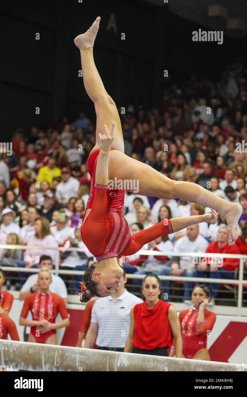 January 27, 2023: Razorback gymnast Kennedy Hambrick competes on the ...