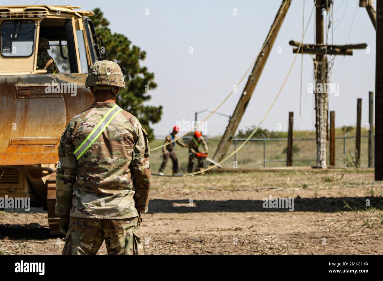 A Soldier assigned to Bravo Company, 52nd Brigade Engineer Battalion ...
