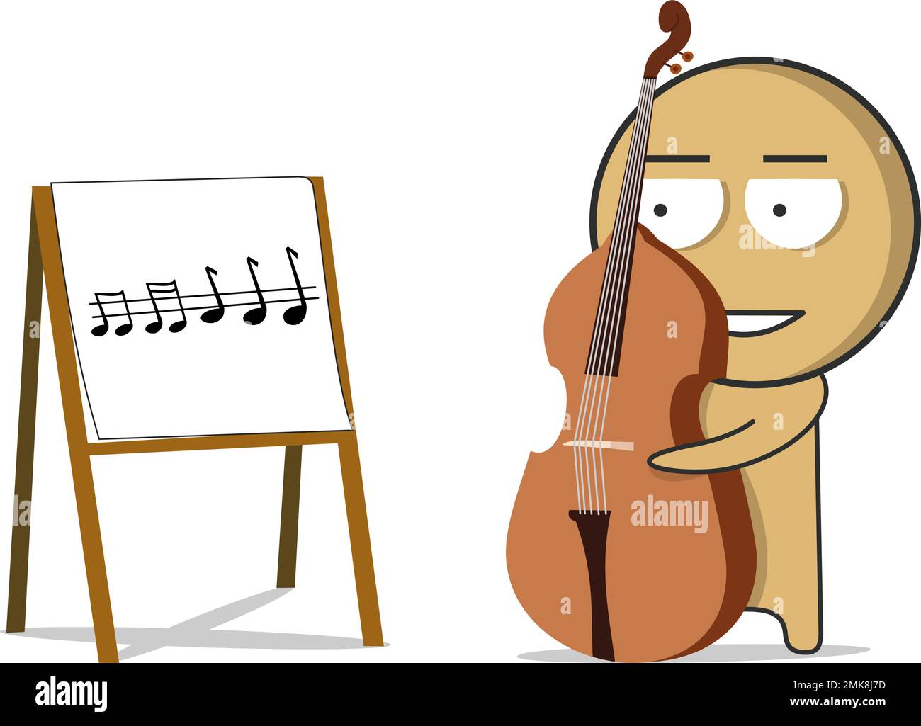 Cartoon contrabass double bass Stock Vector Images - Alamy