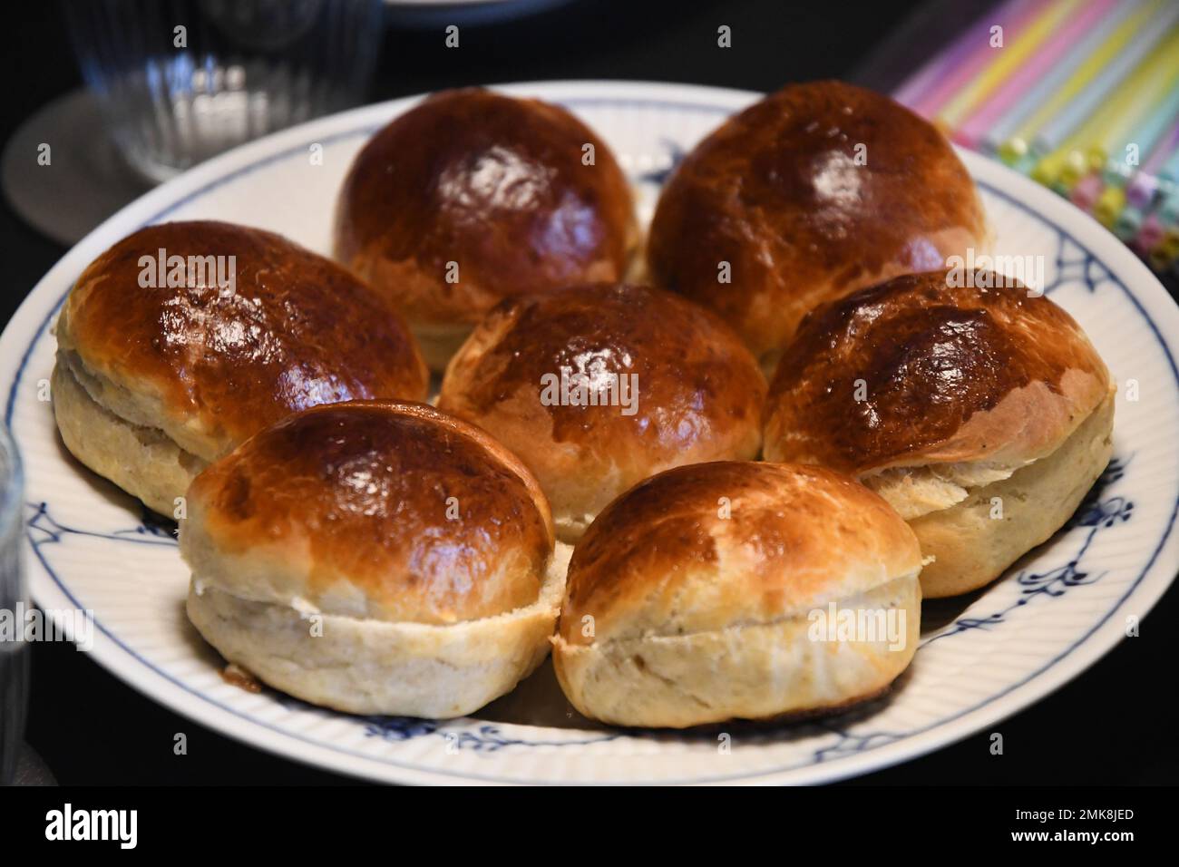 Copenhagen/Denmark/28 January 2023/Home baked bread balls in danish ...