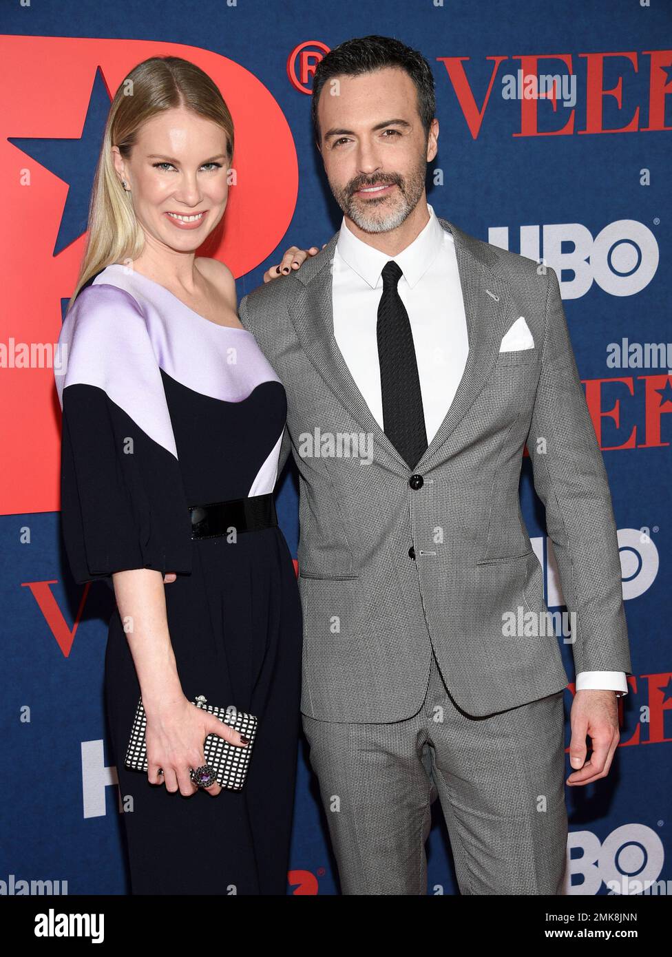 Actors Reid Scott, right, and wife Elspeth Keller attend the premiere of the final season of HBO ...