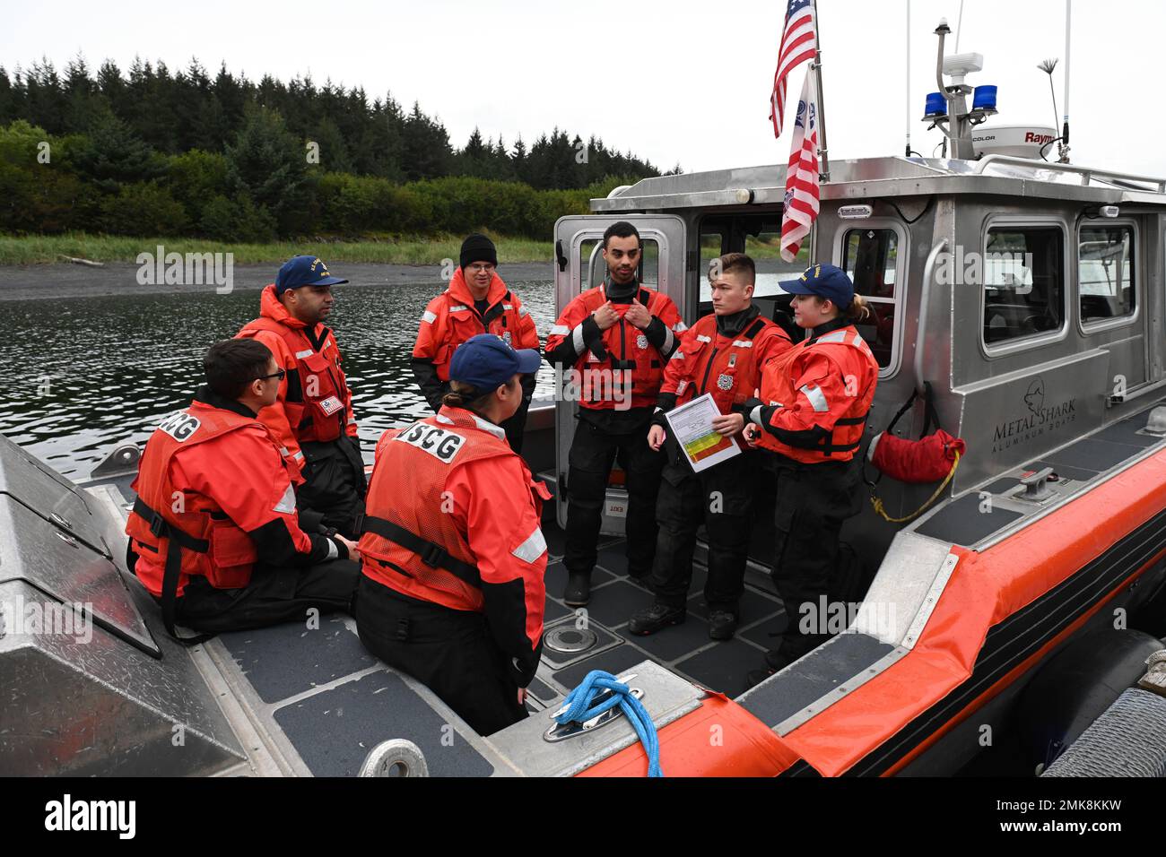 Coast Guard Aids to Navigation Team (ANT) Kodiak personnel conduct a ...