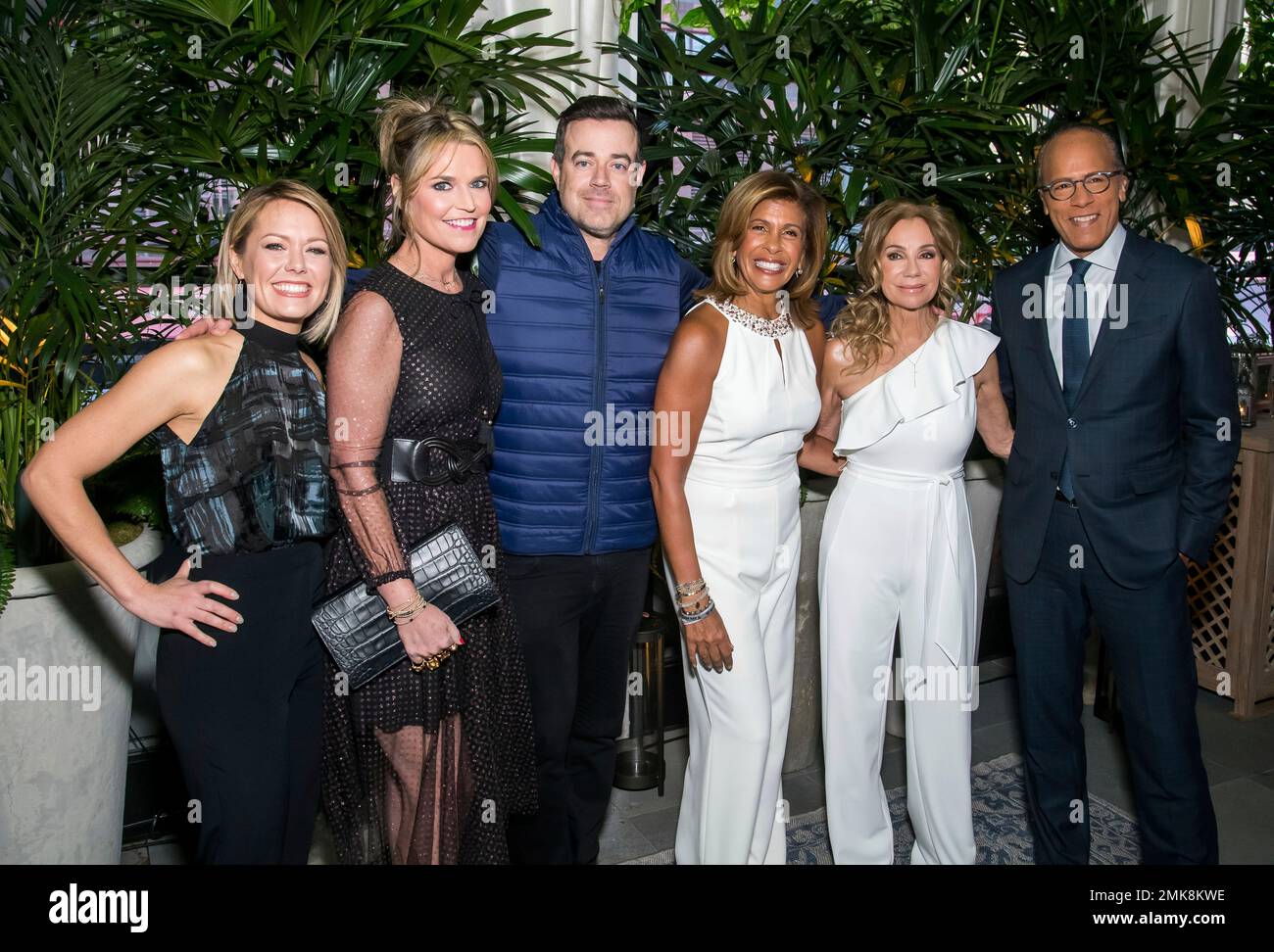 Dylan Dreyer, from left, Savannah Guthrie, Carson Daly, Hoda Kotb ...