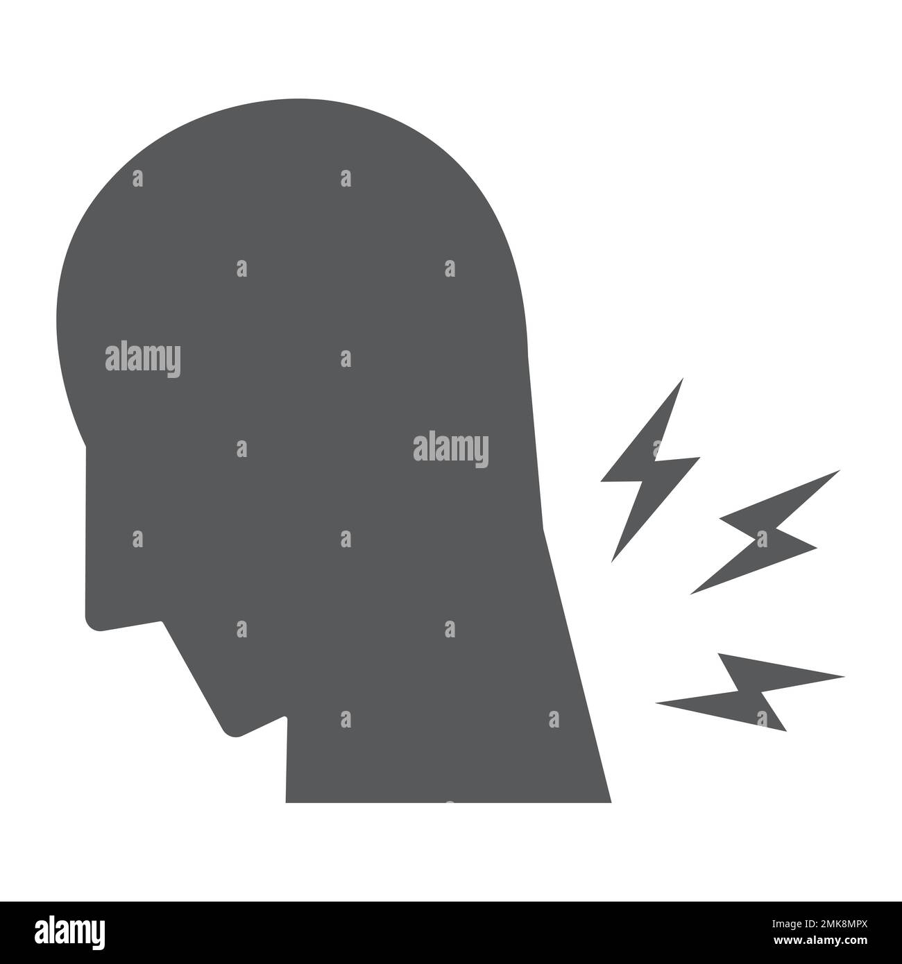 Neck pain glyph icon, body and injure, neck ache sign, vector graphics ...