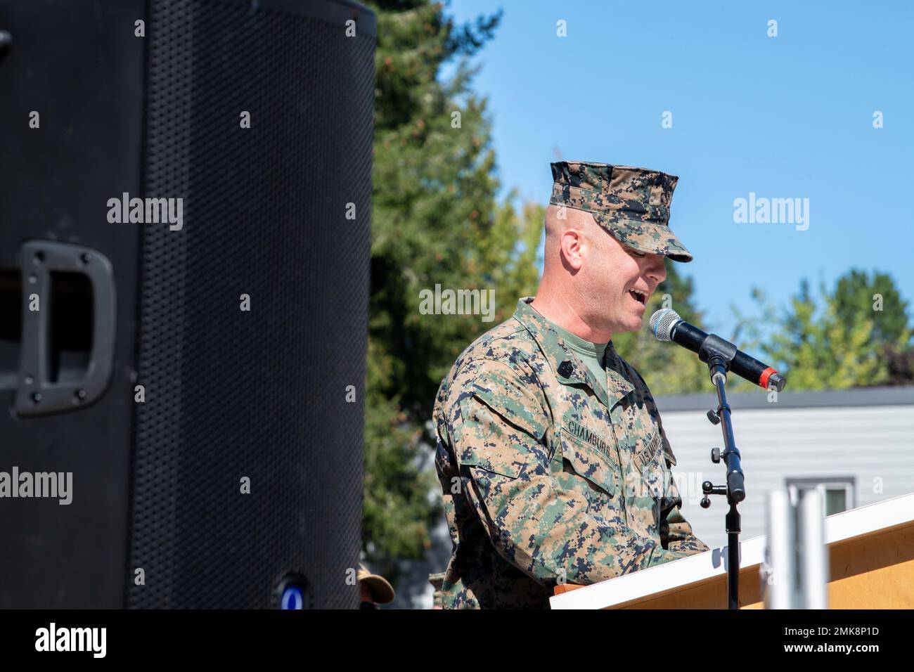 Sgt. Maj. Brendan Chamburs, Battalion Sergeant Major, Marine Corps Security Force Battalion ...