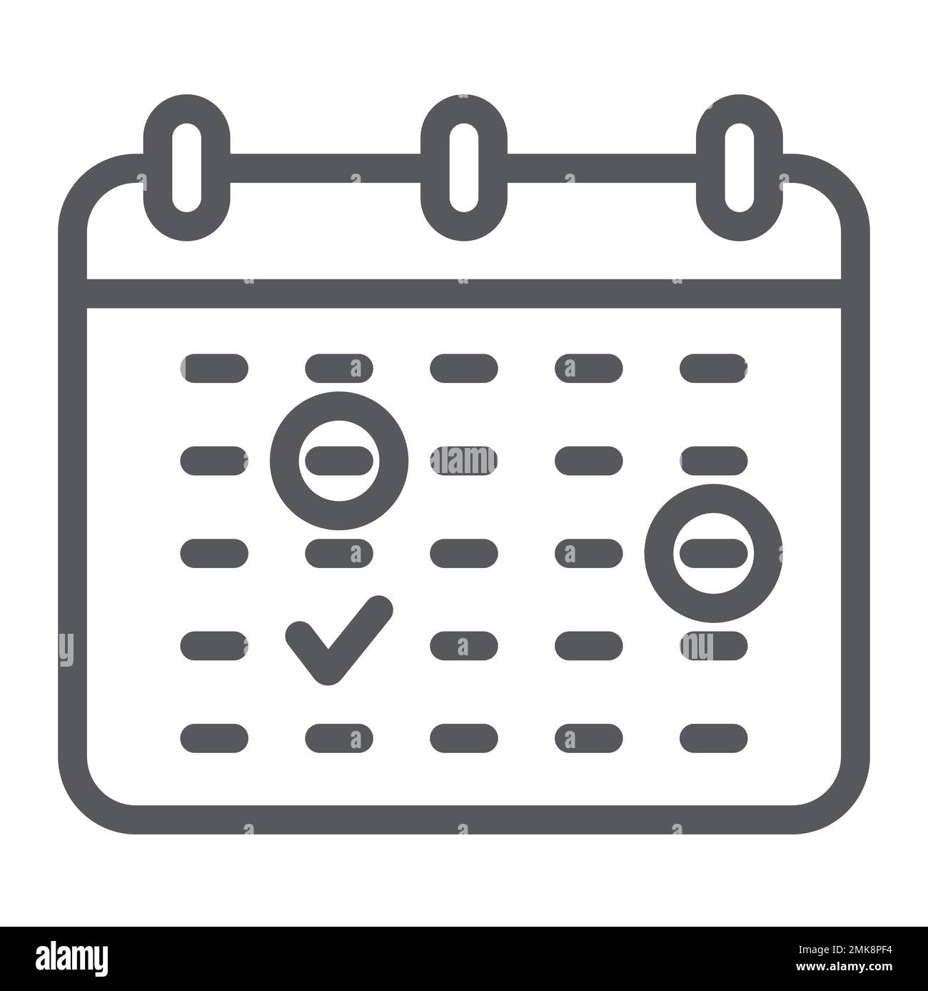 Important date line icon, month and day, calendar sign, vector graphics ...