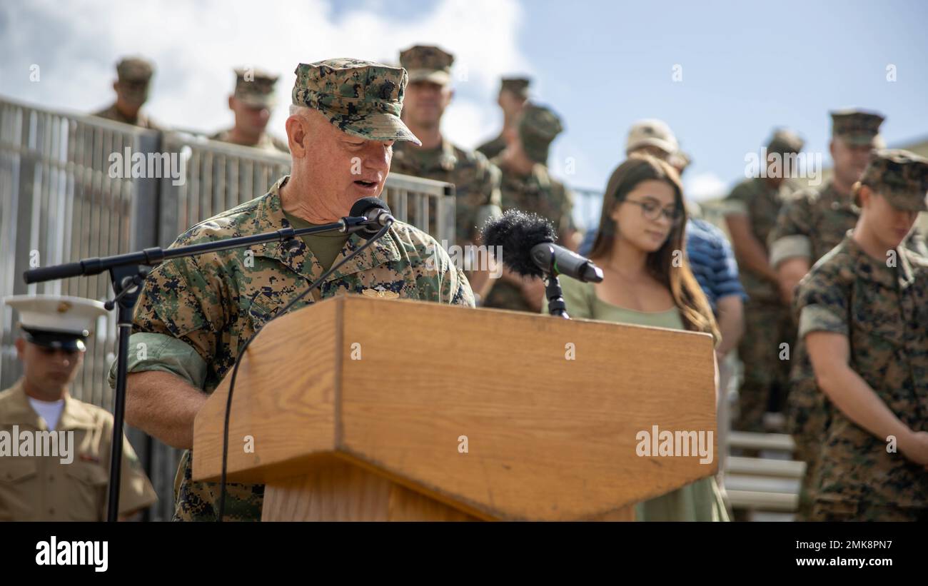 U.S. Navy Capt. Lee A. Axtell, force chaplain, U.S. Marine Corps Forces ...
