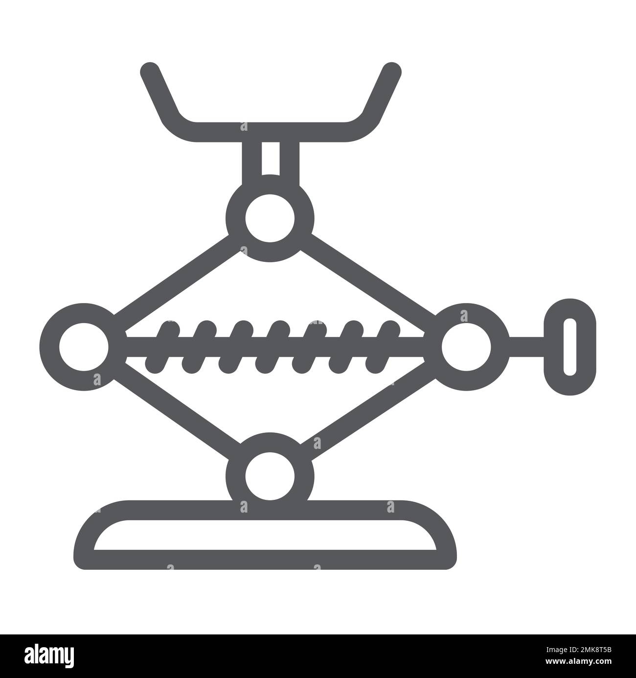 Car jack line icon, auto and repair, car part sign, vector graphics, a ...