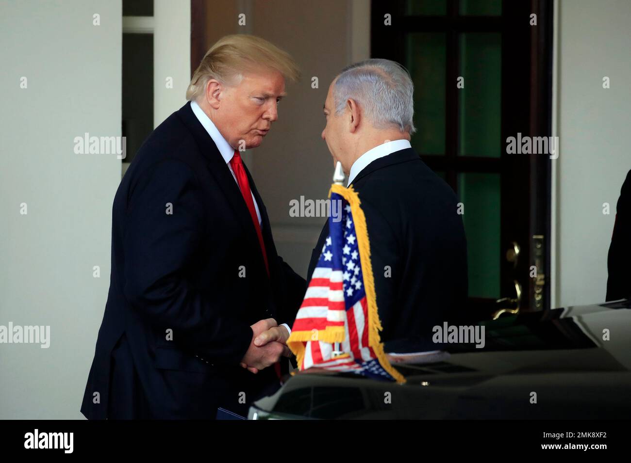 Visiting Israeli Prime Minister Benjamin Netanyahu and President Donald ...