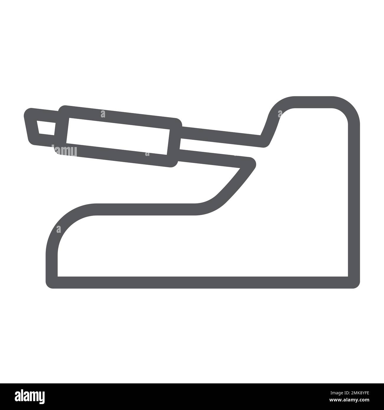 Handbrake line icon, auto and part, car brake sign, vector graphics, a ...