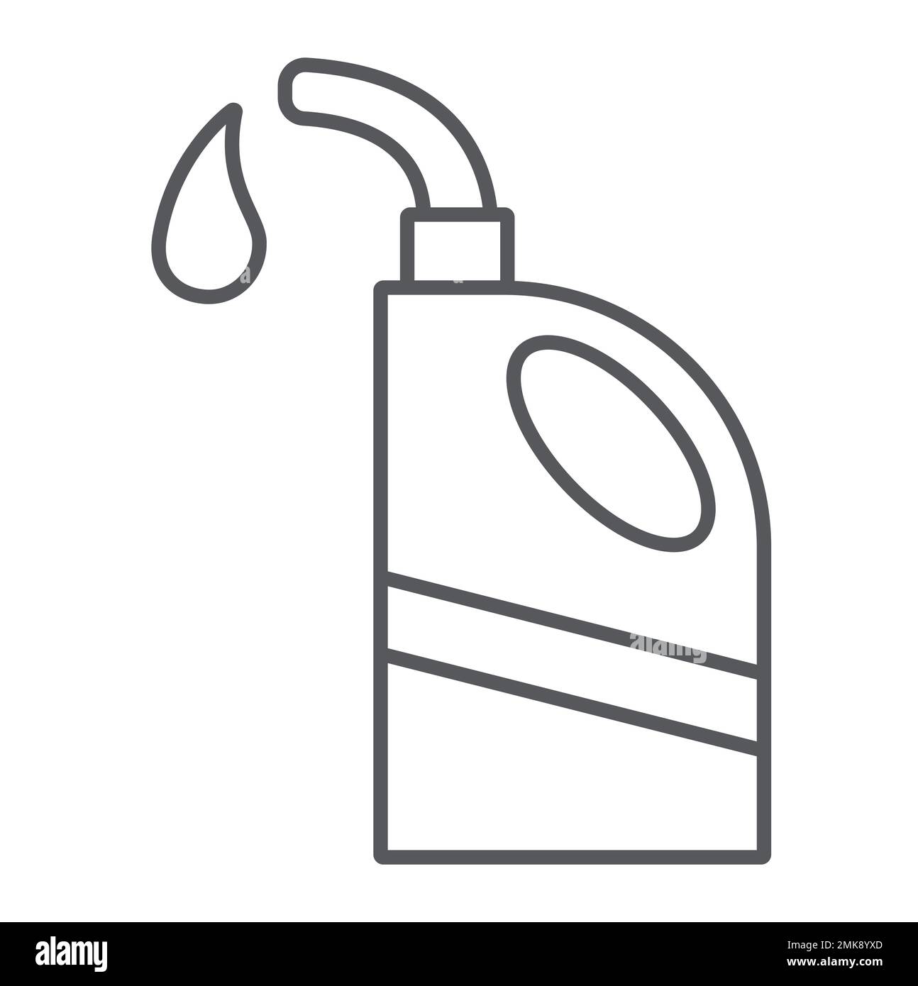 Motor oil thin line icon, auto and repair, oil canister sign, vector ...