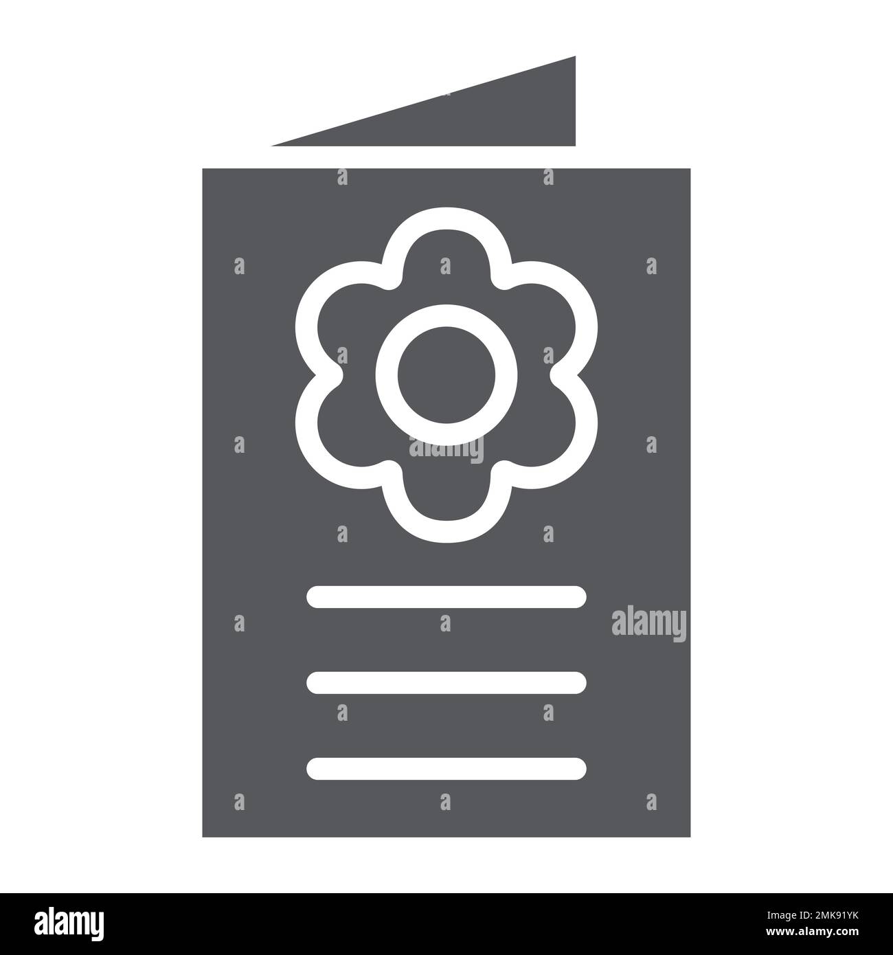 Postcard glyph icon, card and telegram, greeting card sign, vector ...