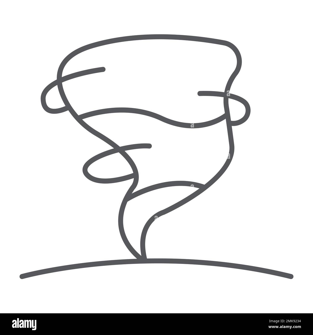 Hurricane thin line icon, weather and meteorology, cyclone sign, vector ...