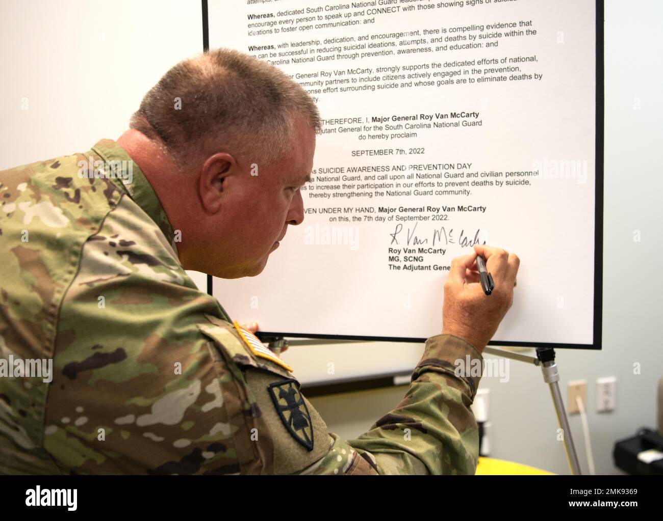 U.S Army Maj. Gen. Van McCarty, adjutant general for South Carolina ...
