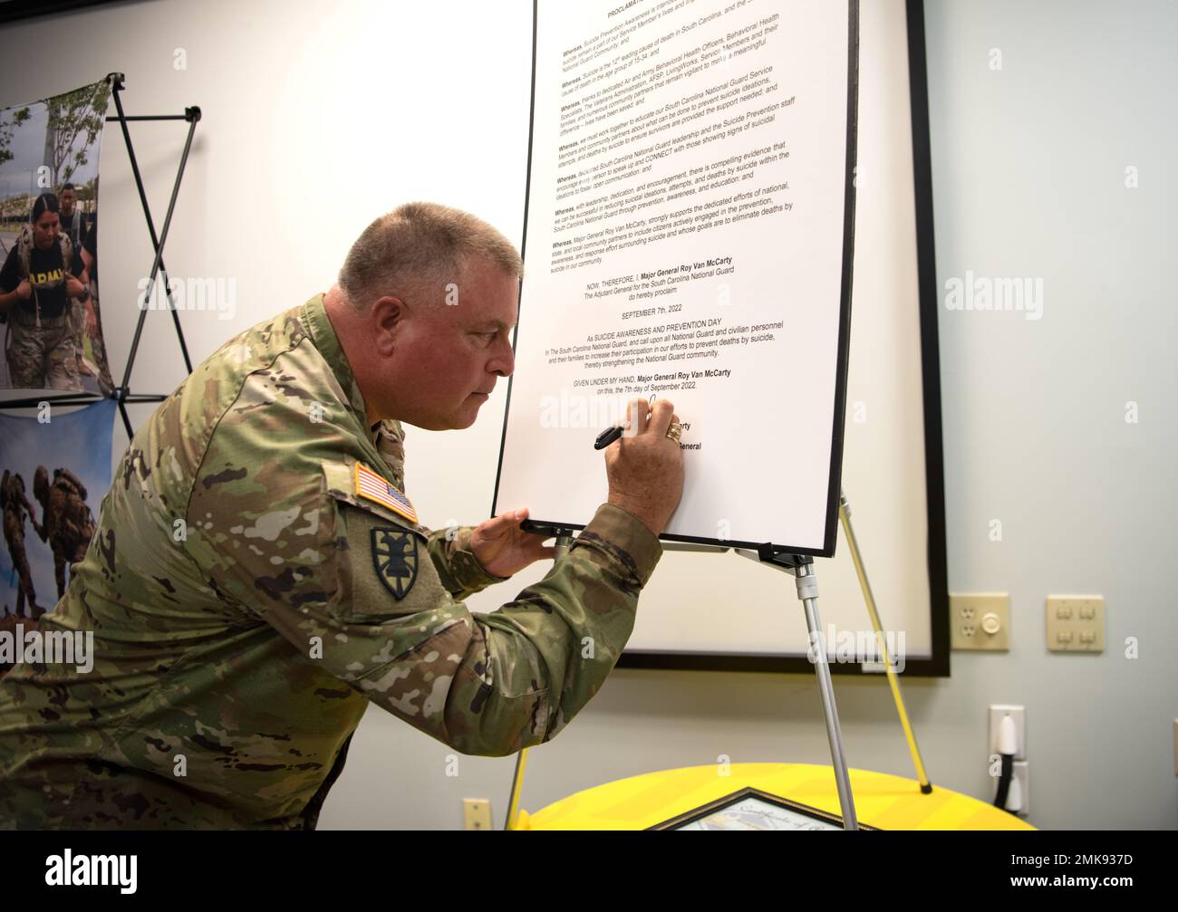 U.S Army Maj. Gen. Van McCarty, adjutant general for South Carolina ...