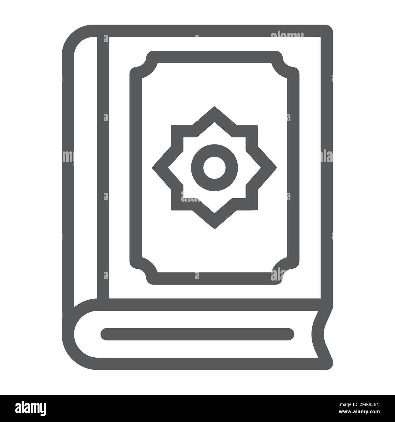 Quran line icon, islam and book, koran sign, vector graphics, a linear ...