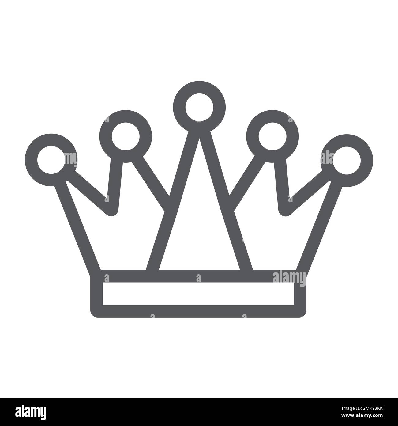 Crown line icon, royalty and leader, royal sign, vector graphics, a ...