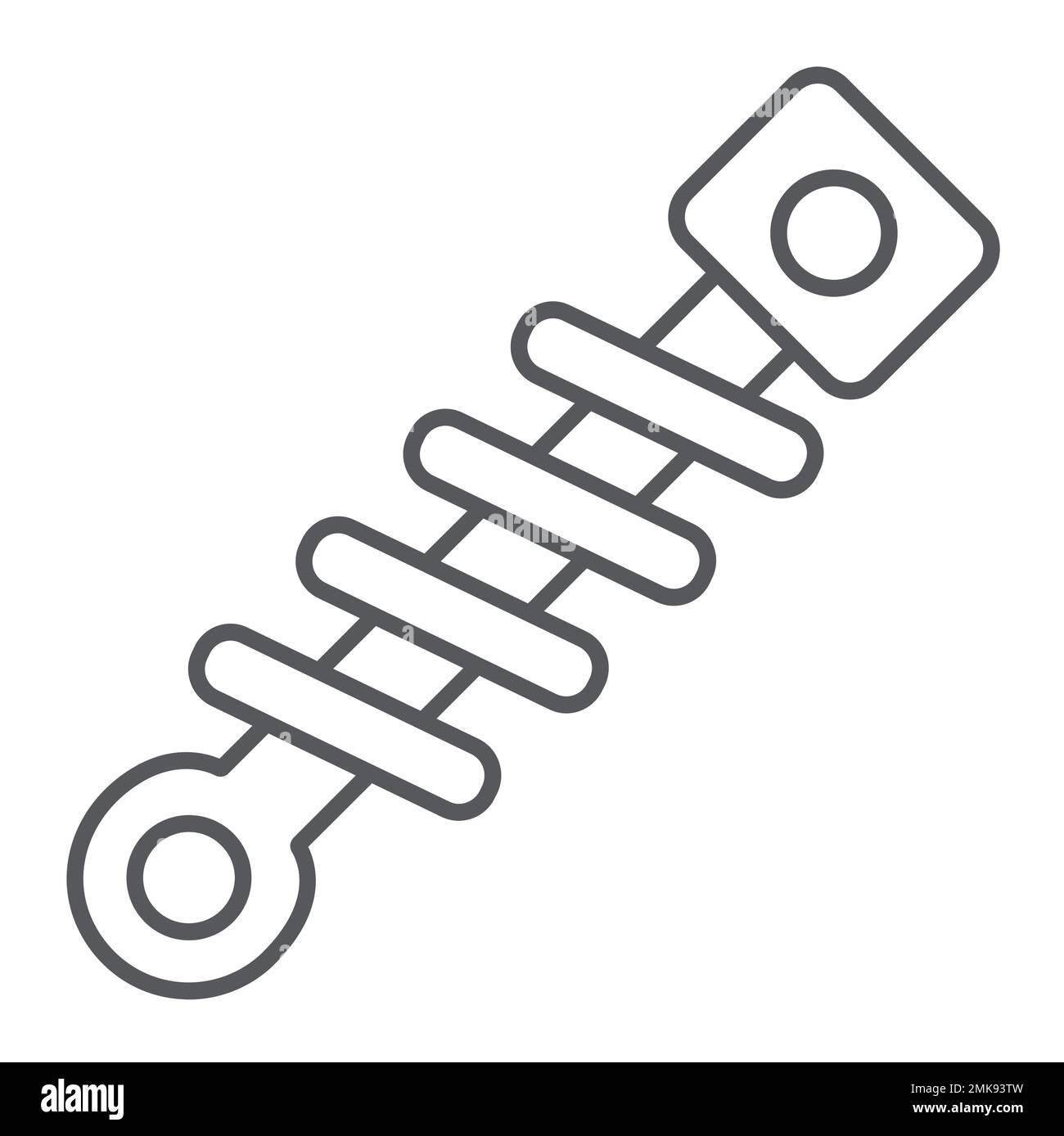 Car spring thin line icon, auto and repair, absorber sign, vector ...