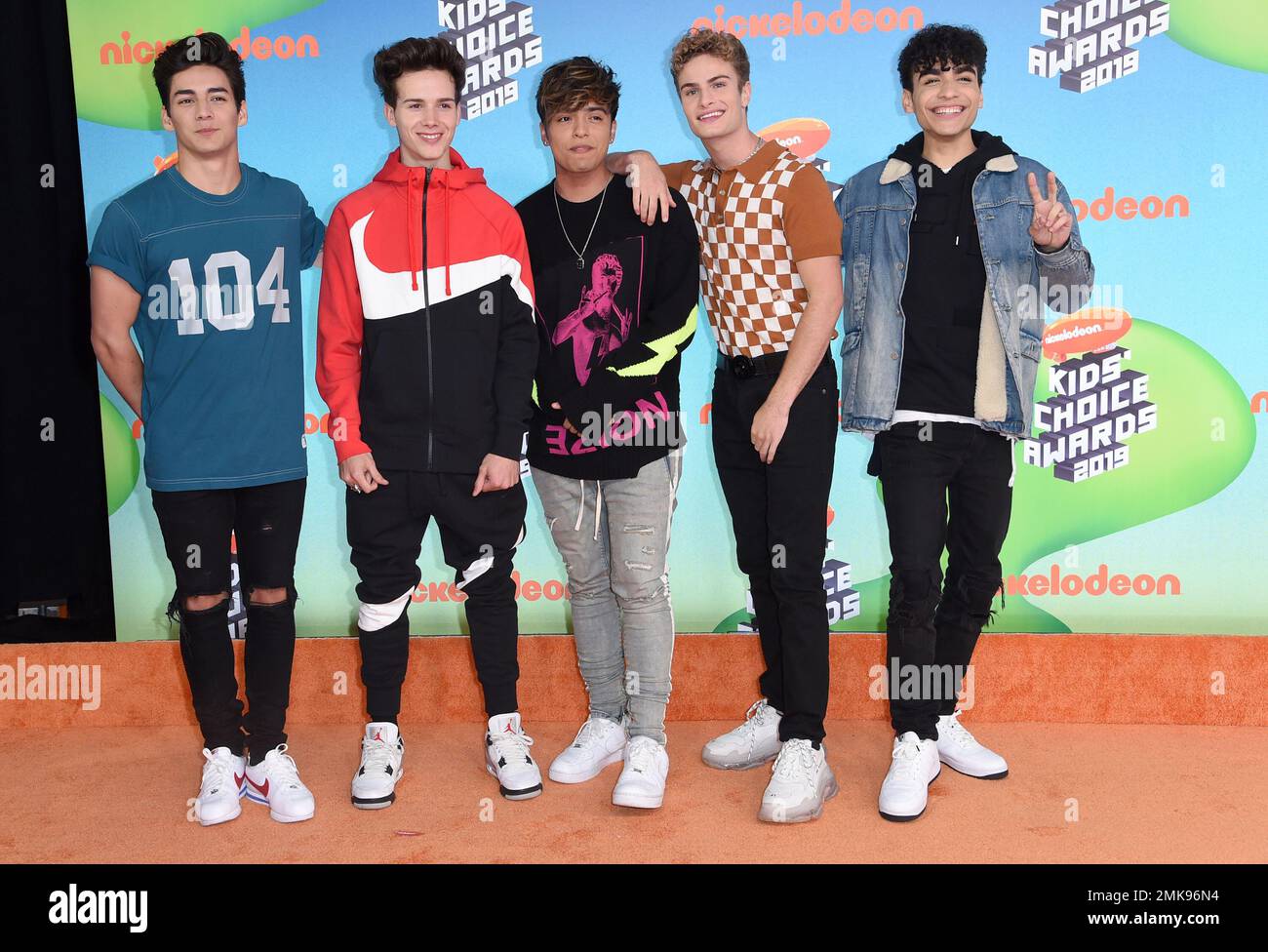 Chance Perez, from left, Michael Conor, Sergio Calderon, Brady Tutton ...