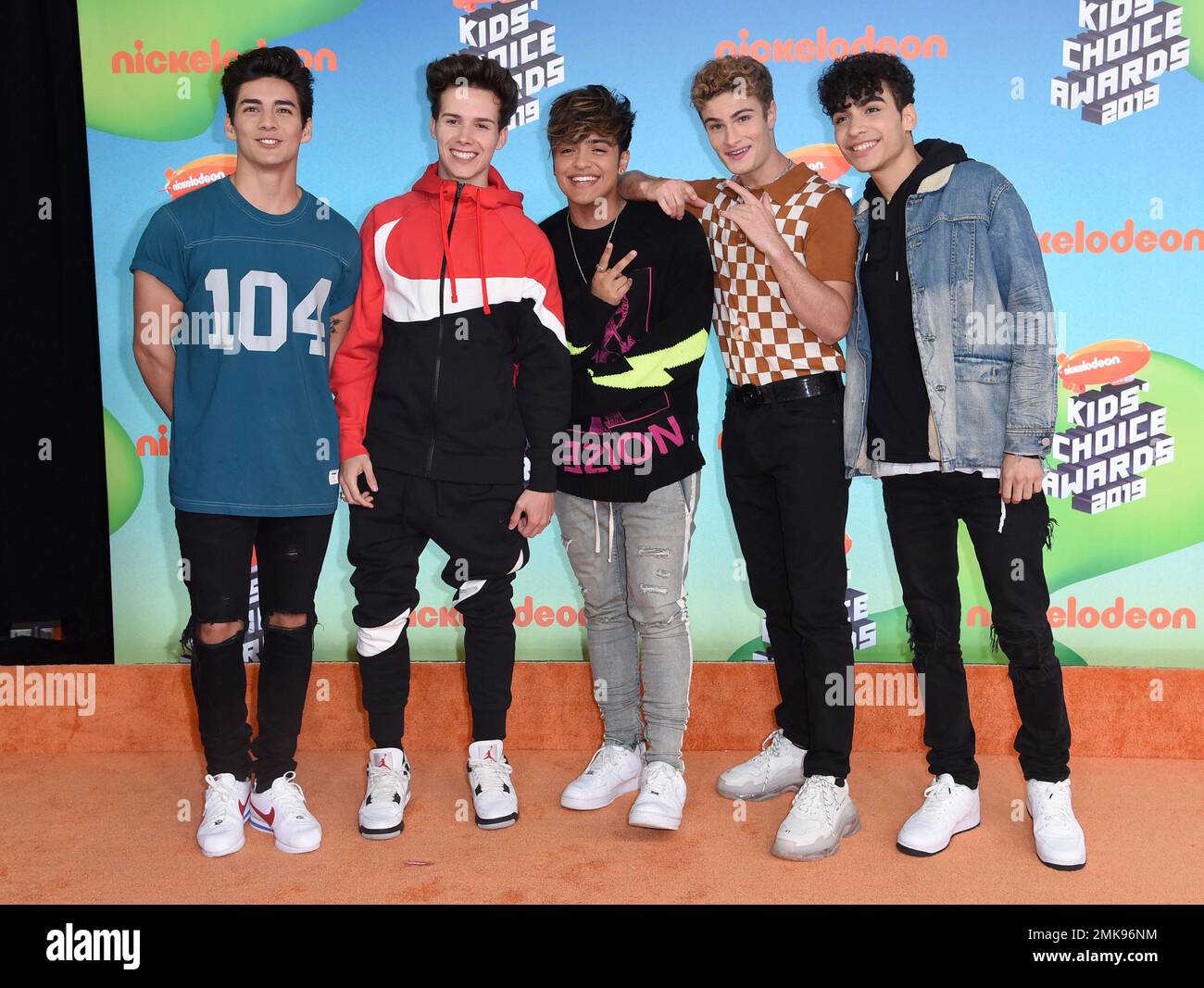 Chance Perez, from left, Michael Conor, Sergio Calderon, Brady Tutton ...