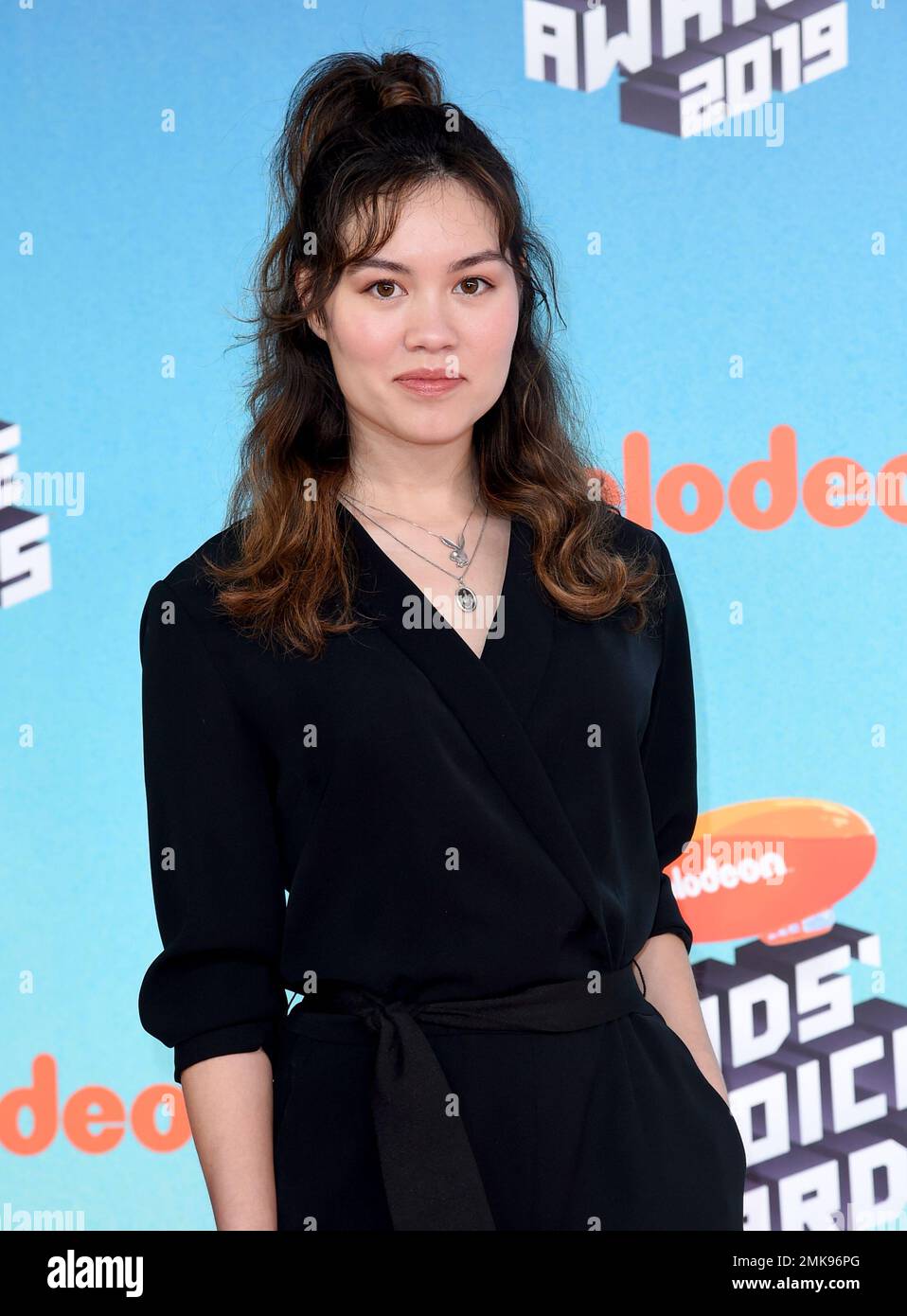 Georgia Leva arrives at the Nickelodeon Kids' Choice Awards on Saturday ...