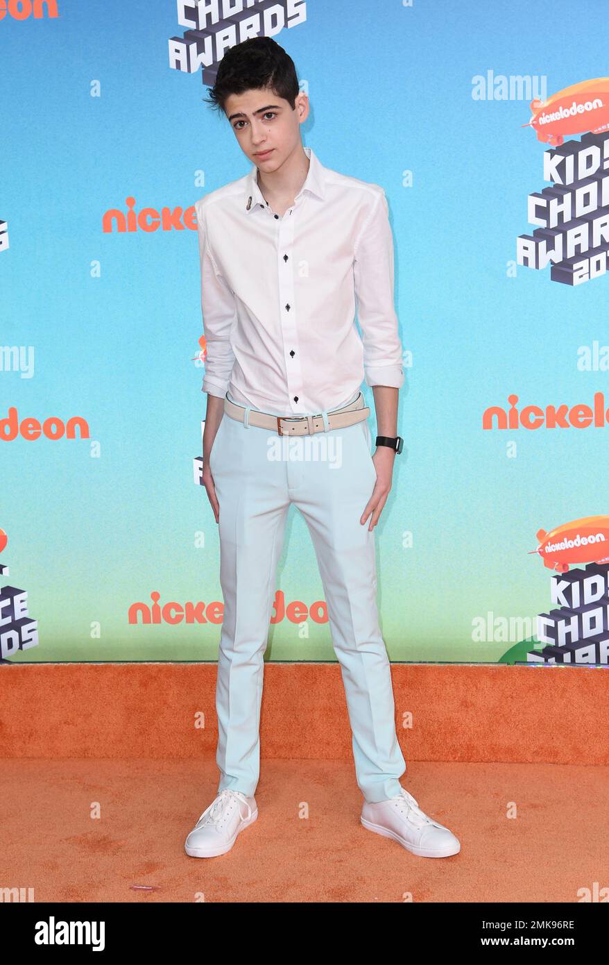Joshua Rush arrives at the Nickelodeon Kids' Choice Awards on Saturday ...