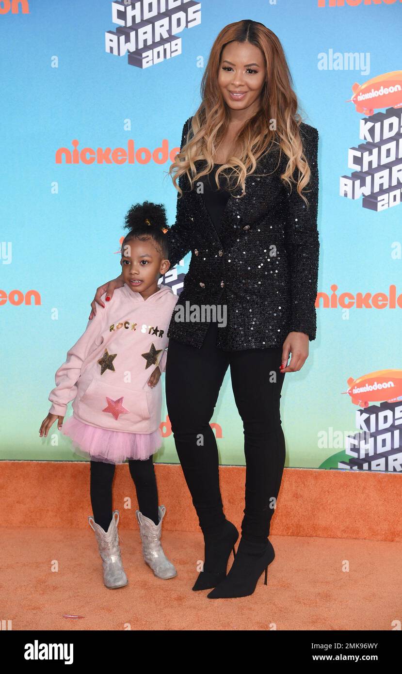 Vanessa Simmons, right, arrives with daughter Ava Marie Jean Wayans at ...