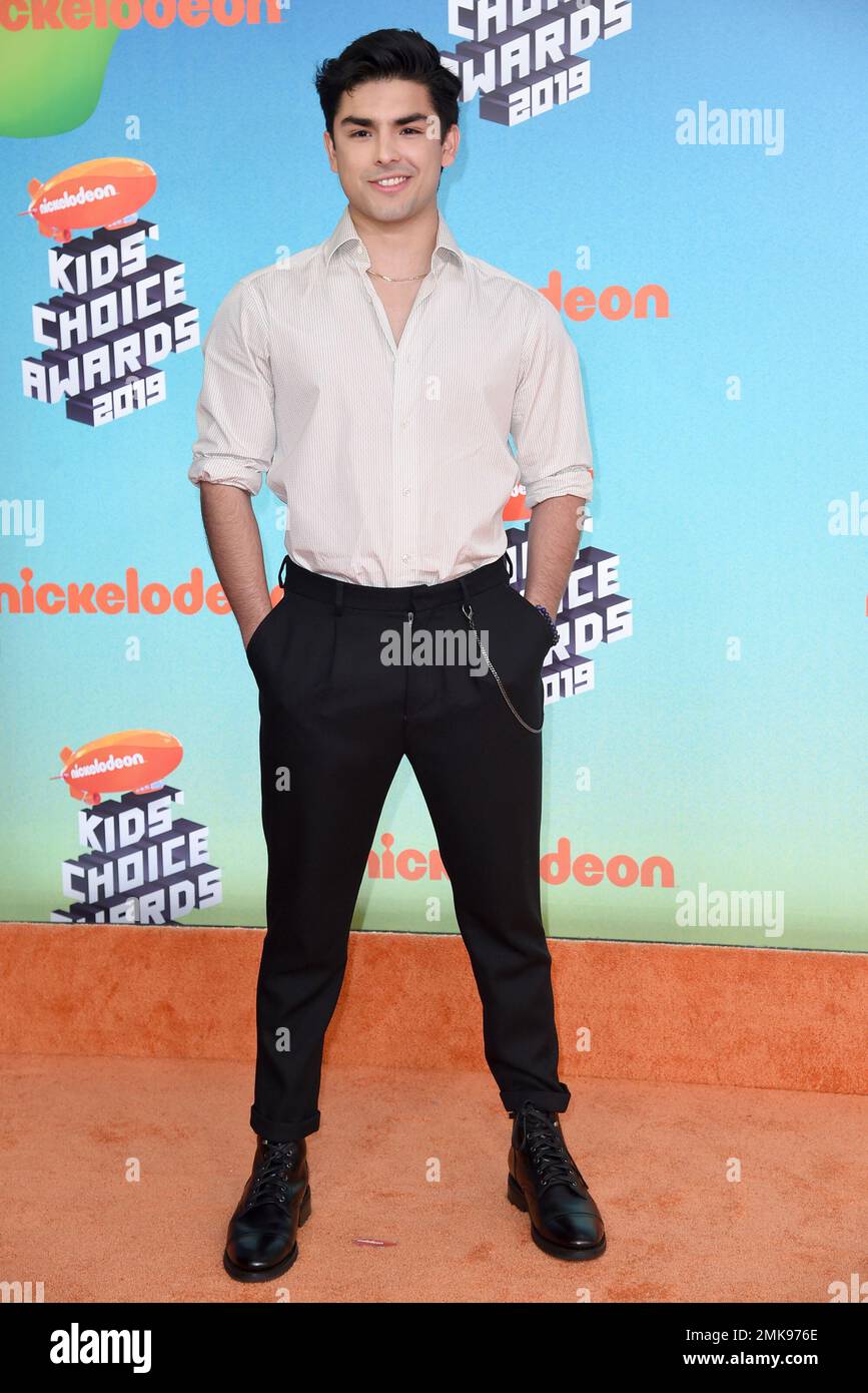Diego Tinoco arrives at the Nickelodeon Kids' Choice Awards on Saturday ...