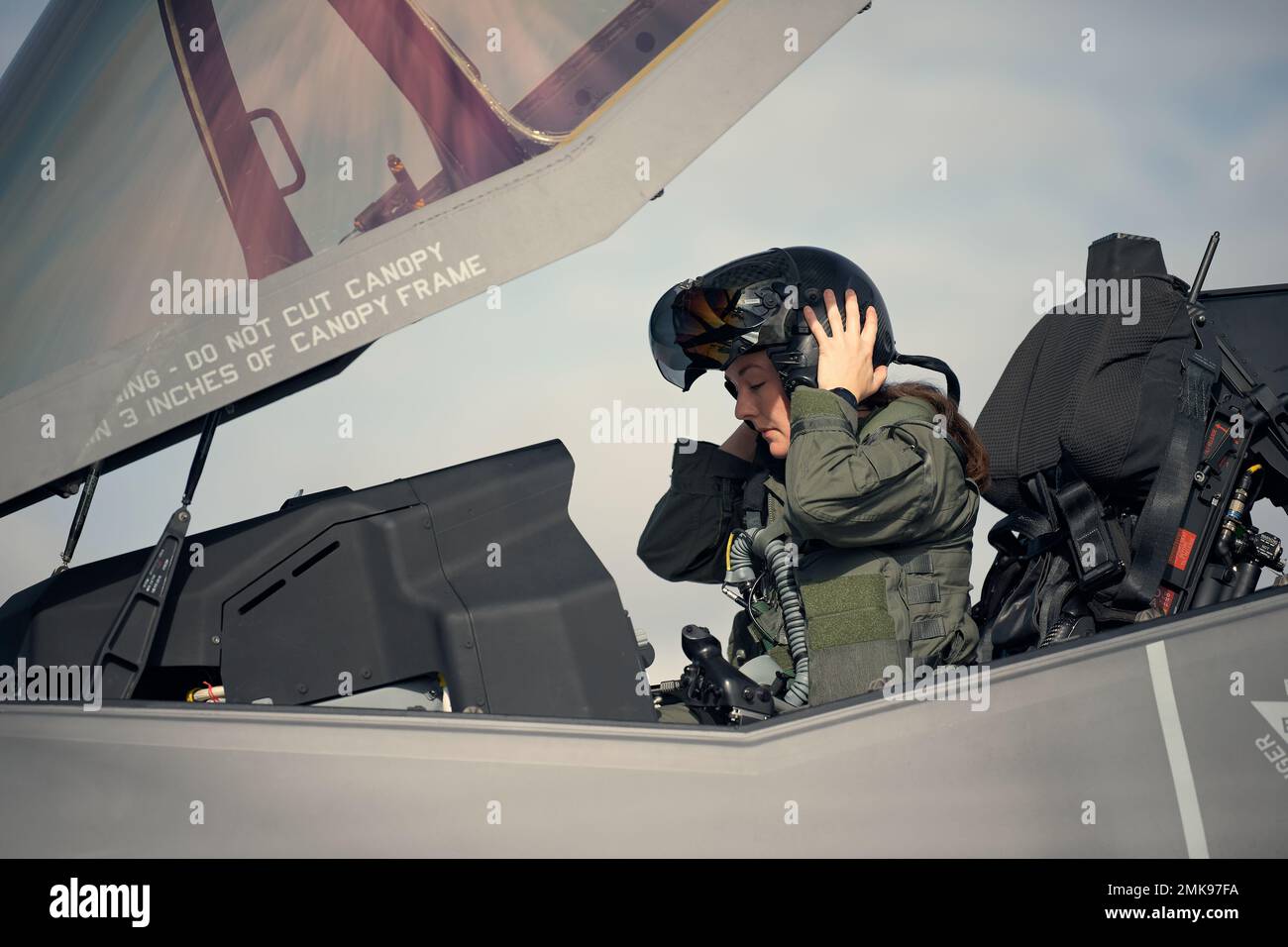 1st Lt. Kelsey Flannery, an F-35A Lightning II pilot assigned to the ...