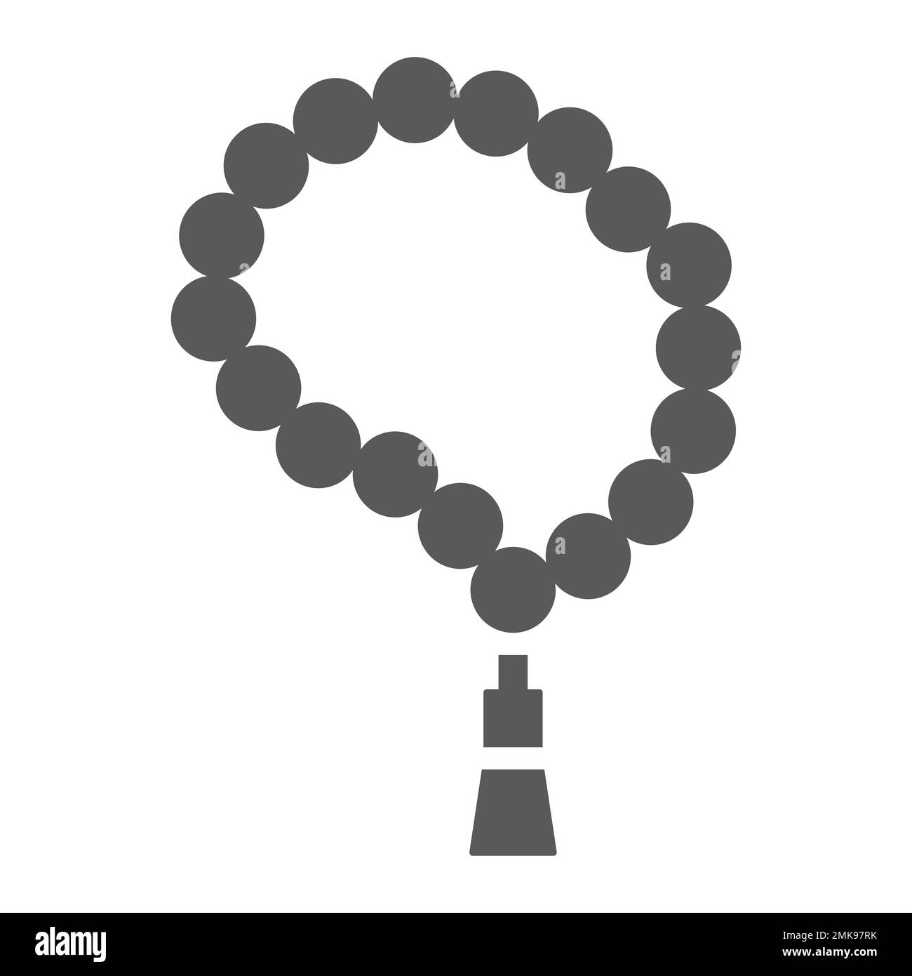 Muslim tasbih glyph icon, arabic and islam, islamic rosary sign, vector ...